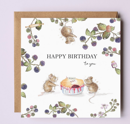Blackberry Mice Design Card (Birthday) – The Children's Treehouse