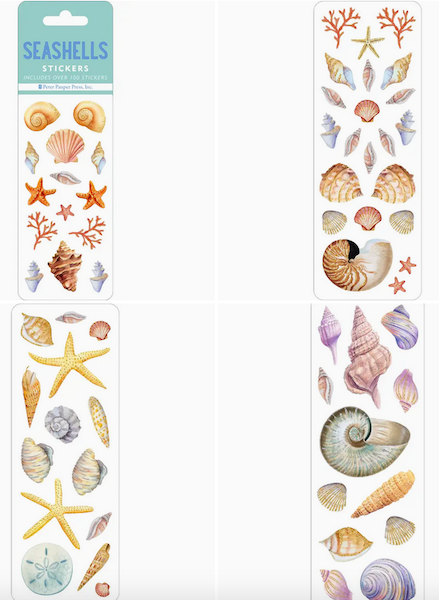 Seashells Stickers - 6 Sheets – The Children's Treehouse