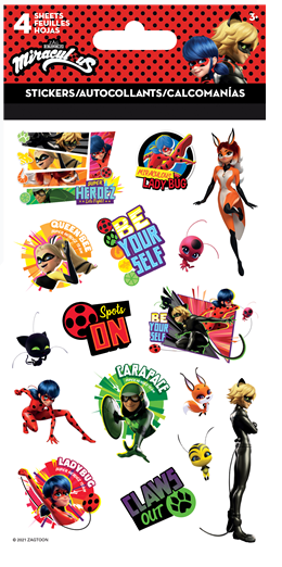 Miraculous: Tales of Ladybug & Cat Noir Stickers - 4 Sheets – The ...