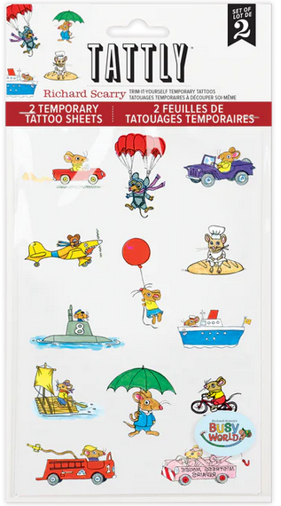 Richard Scarry's Busy World Mice Temporary Tattoos (2 Sheets) – The ...